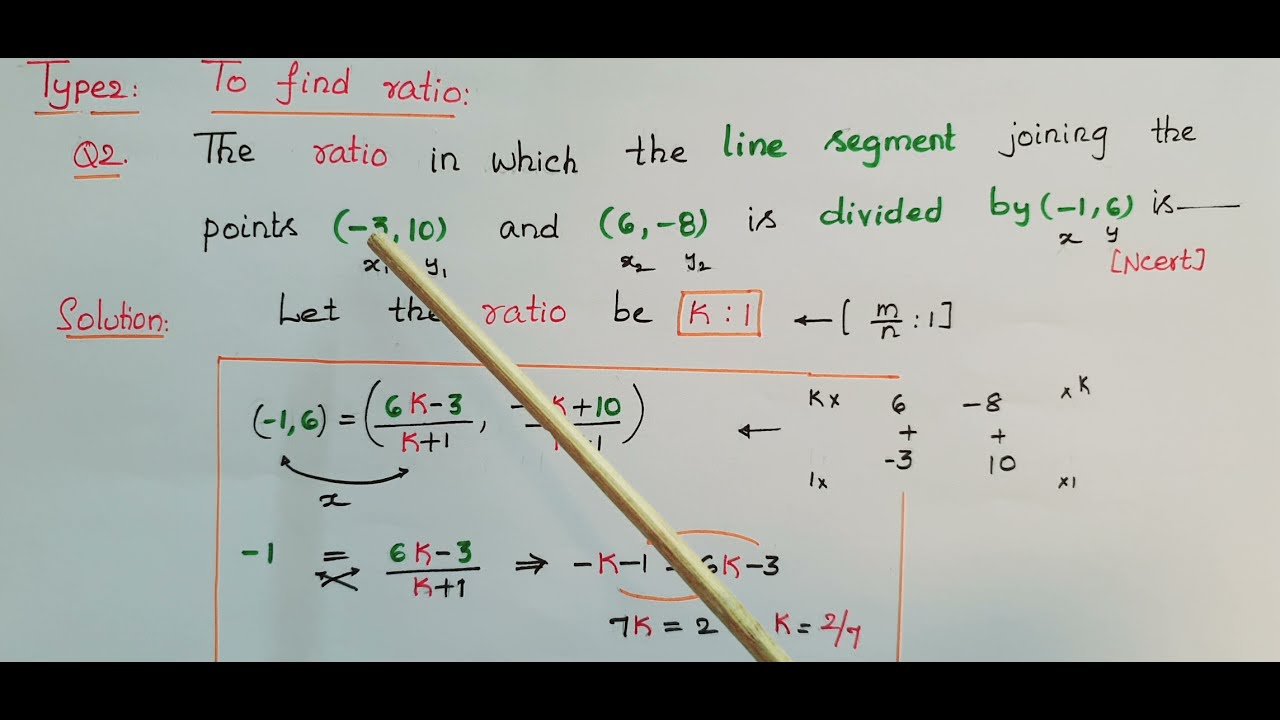 FAQs Section Formula The Ratio In Which The Line Segment Joining 2 3
