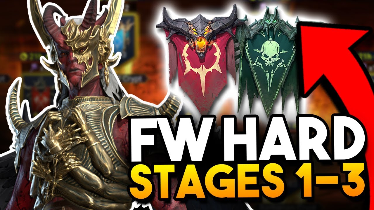 FACTION WARS HARD - Demonspawn + Undead Hordes (Stages 1-3) | Raid ...