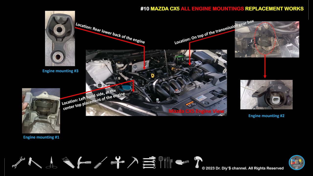 #10 Mazda CX5 Engine Mountings Replacement Works - YouTube