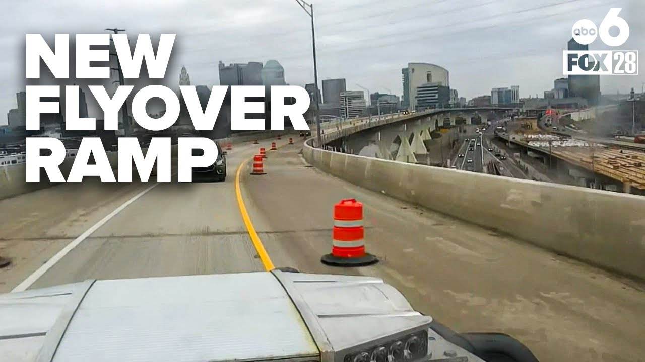 New flyover ramp in Downtown Columbus - YouTube