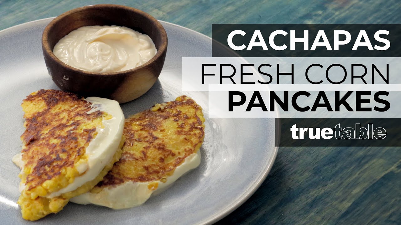 Fresh Corn Pancakes | 7 ingredients | homemade cachapas - YouTube