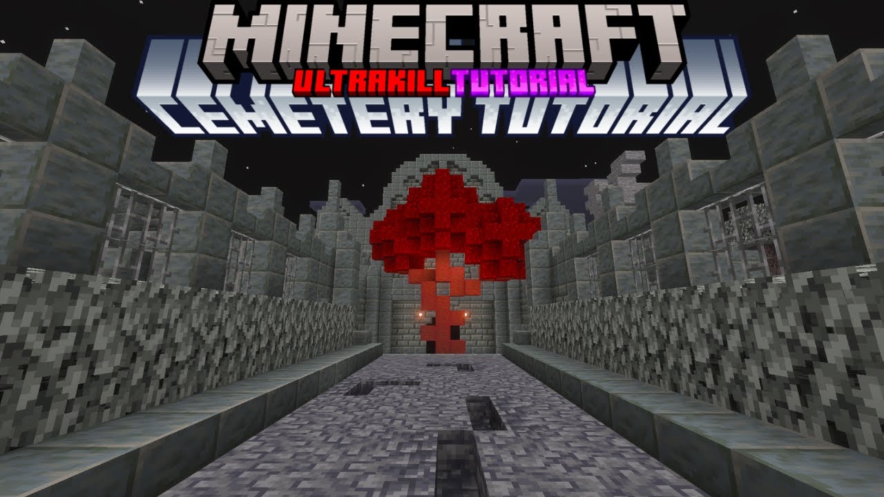 Minecraft How to Build a Cemetery / Ultrakill 7-3 -Halloween Tutorial ...