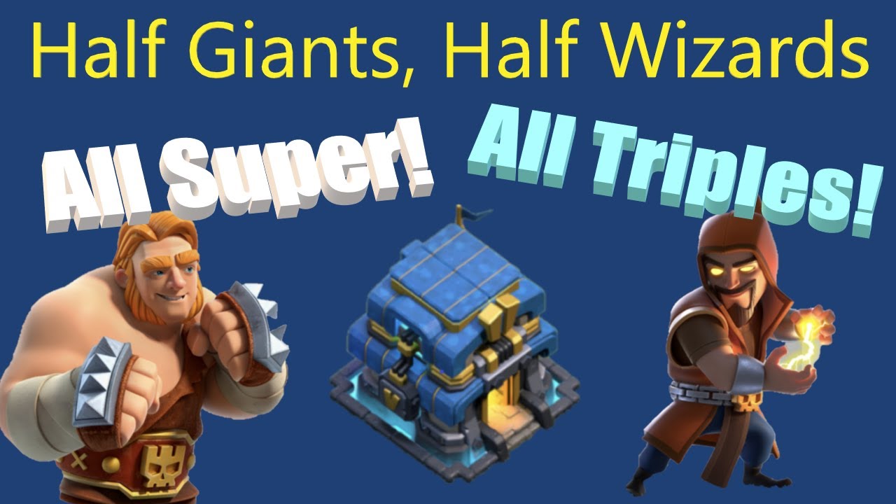 Super Giants and Super Wizards. My new TH12 Triple Machine in war - YouTube