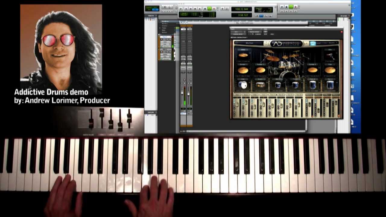 Addictive Drums played on a Keyboard - YouTube