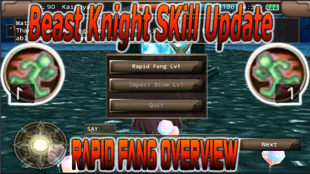 Beast Knight Skill Update,Rapid Fang Overview - Iruna Online - YouTube