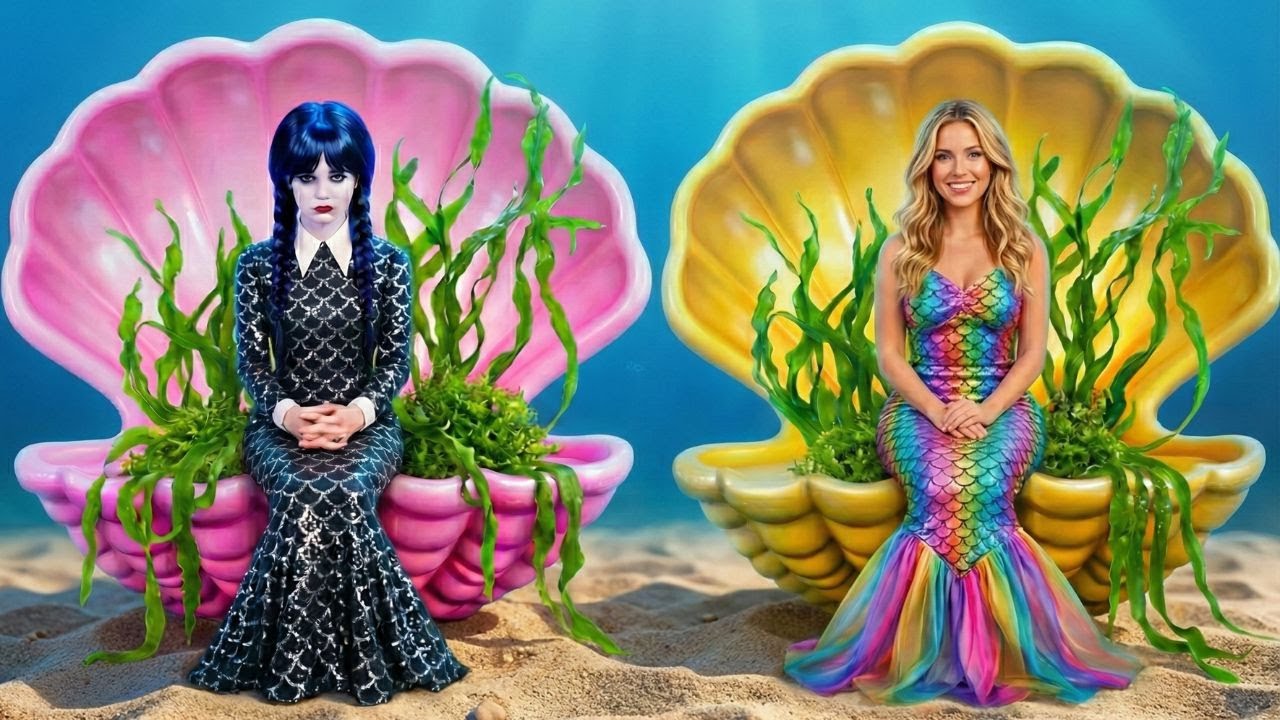 ¡MIÉRCOLES Sirena contra ENID Sirena! Increíbles Transformaciones de ...