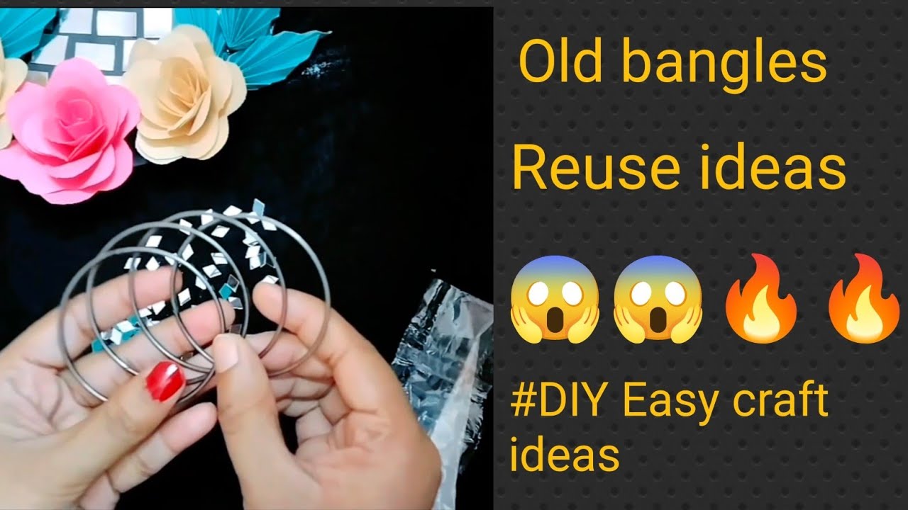How to reuse old bangles at home/old bangles craft ideas easy/jahan's ...