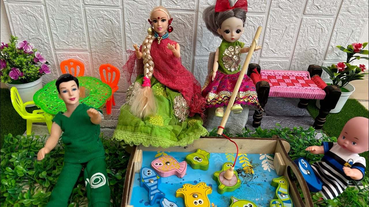 Barbie Doll Fish Game | Barbie Doll All Day Routine in India | Barbie ...