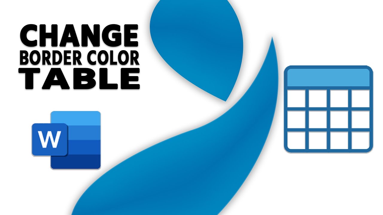How to Changed the Border Color a Table in Microsoft Word - YouTube
