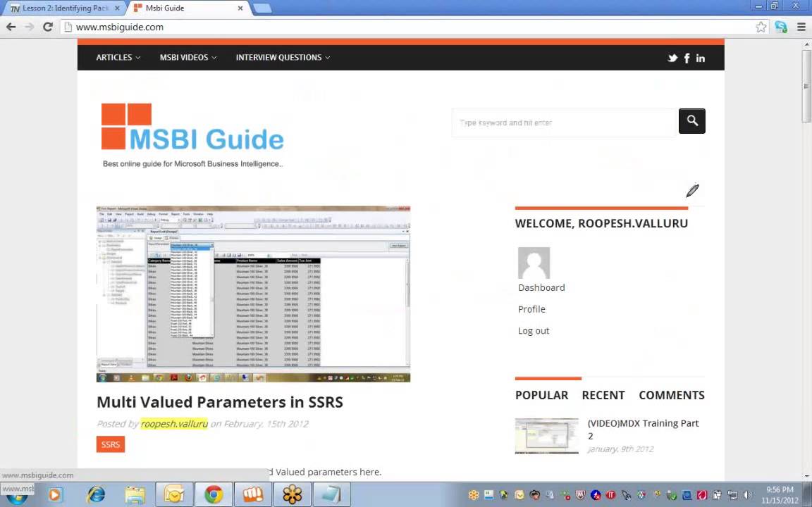 MSBI Training Part 1 - YouTube