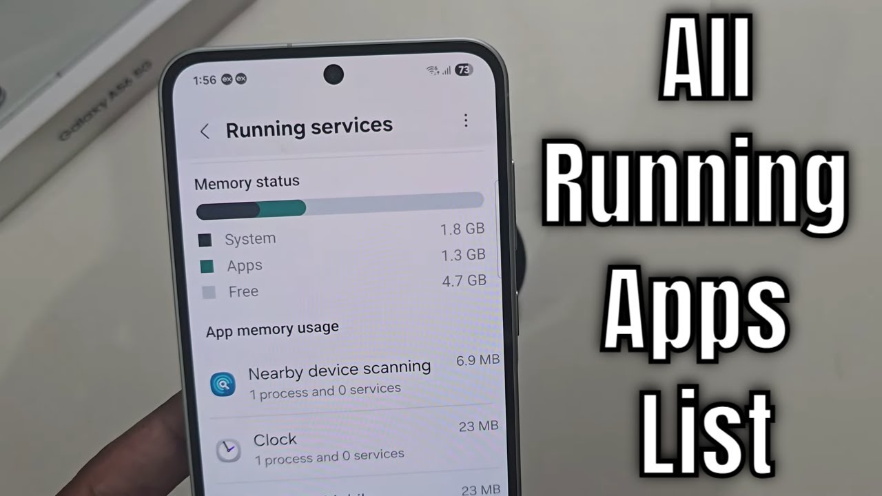 Samsung Galaxy A56: How to check background running apps in android ...