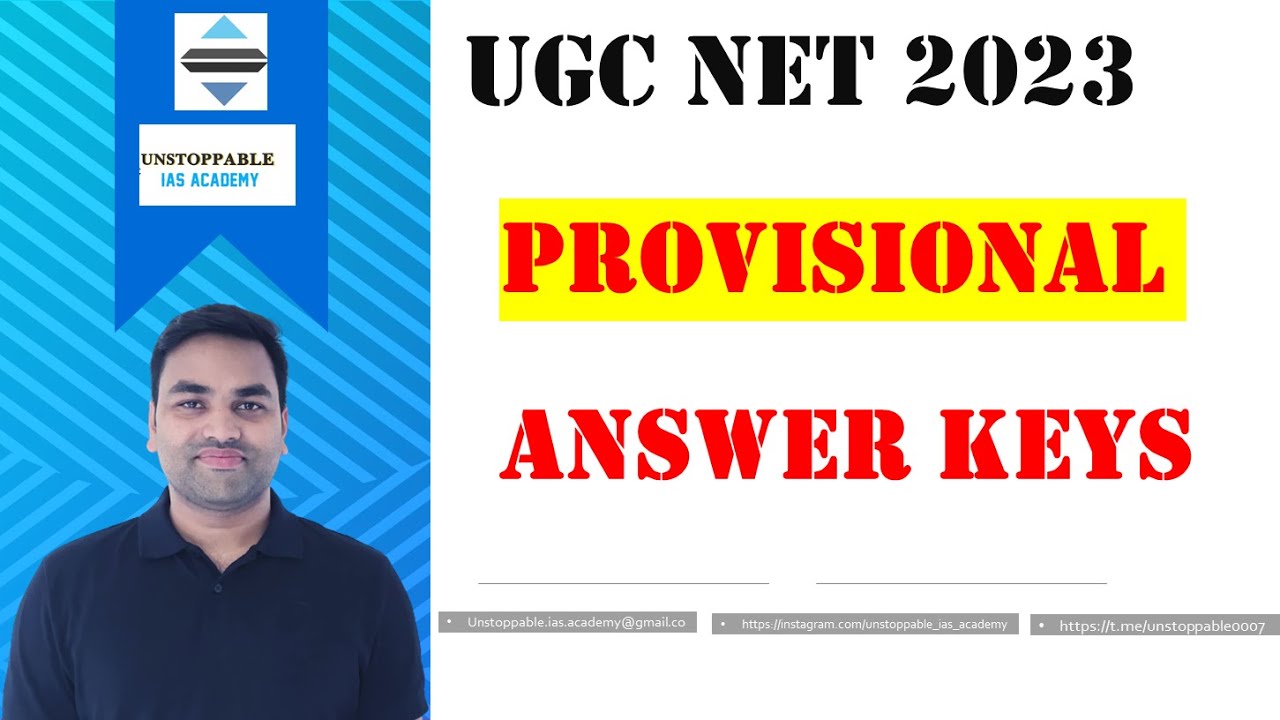 UGC NET EXAM 2023 PROVISIONAL ANSWER KEYS - YouTube