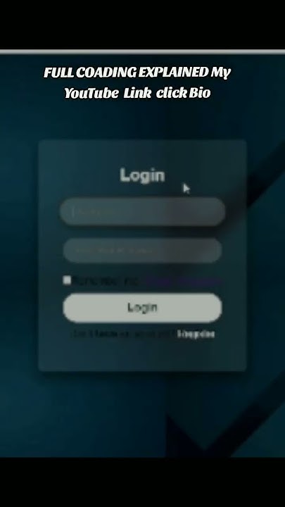 Simple Login Form Create Html And Css Login Form Animation Css Html Youtube