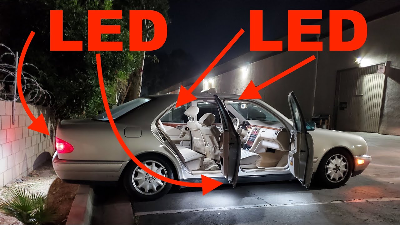 Installing LED interior lights on my Mercedes Benz w210 E300d - YouTube