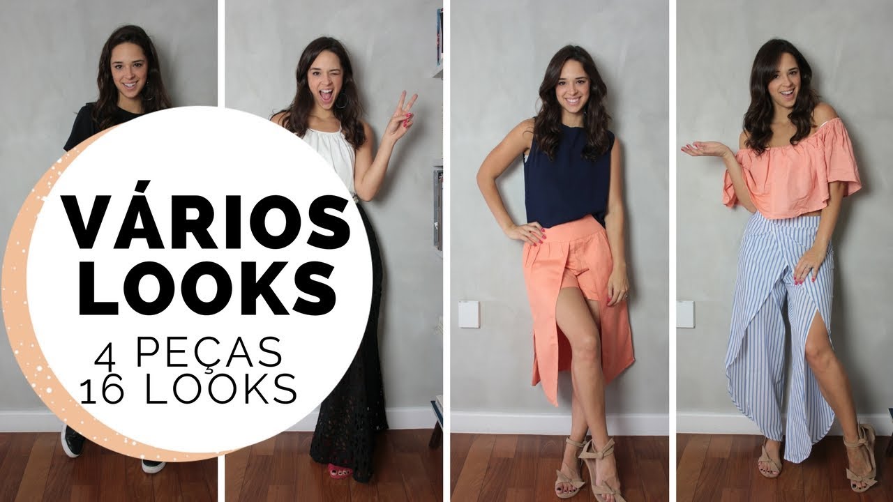4 PEÇAS, 16 LOOKS | MARI FLOR - YouTube