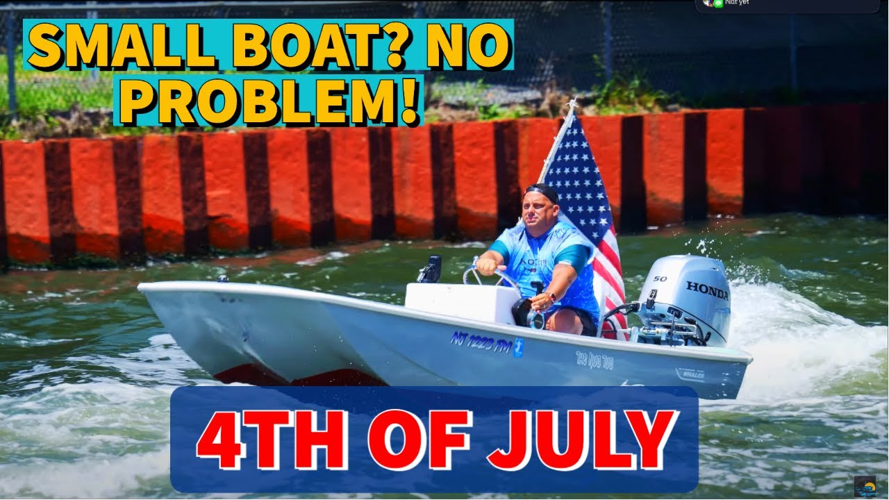 SMALL BOAT NO PROBLEM! POINT PLEASANT CANAL JULY 4TH 2022 - YouTube