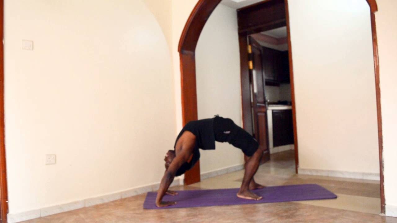 How to do Reverse bridge pushups walk and wall - YouTube