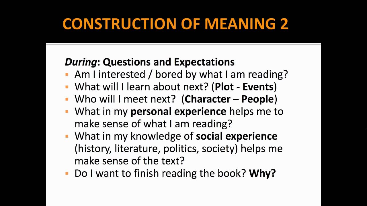 Construction of meaning - YouTube