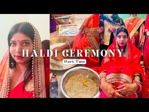 “Haldi Ceremony Part 2  | Sacred Rituals Before a Hindu Wedding (Red Dress, Jewelry & Foot Washing)”