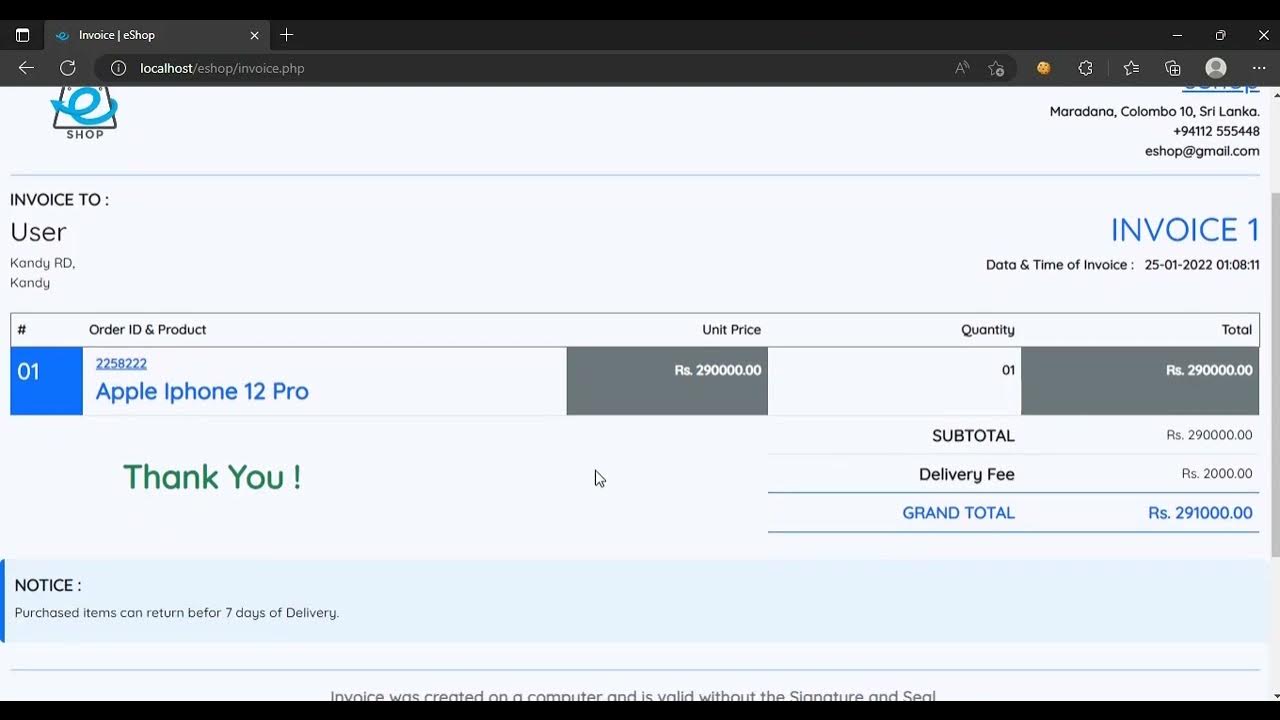 Design a responsive invoice page using HTML, JavaScript, CSS and Bootstrap | Web task 32 - YouTube