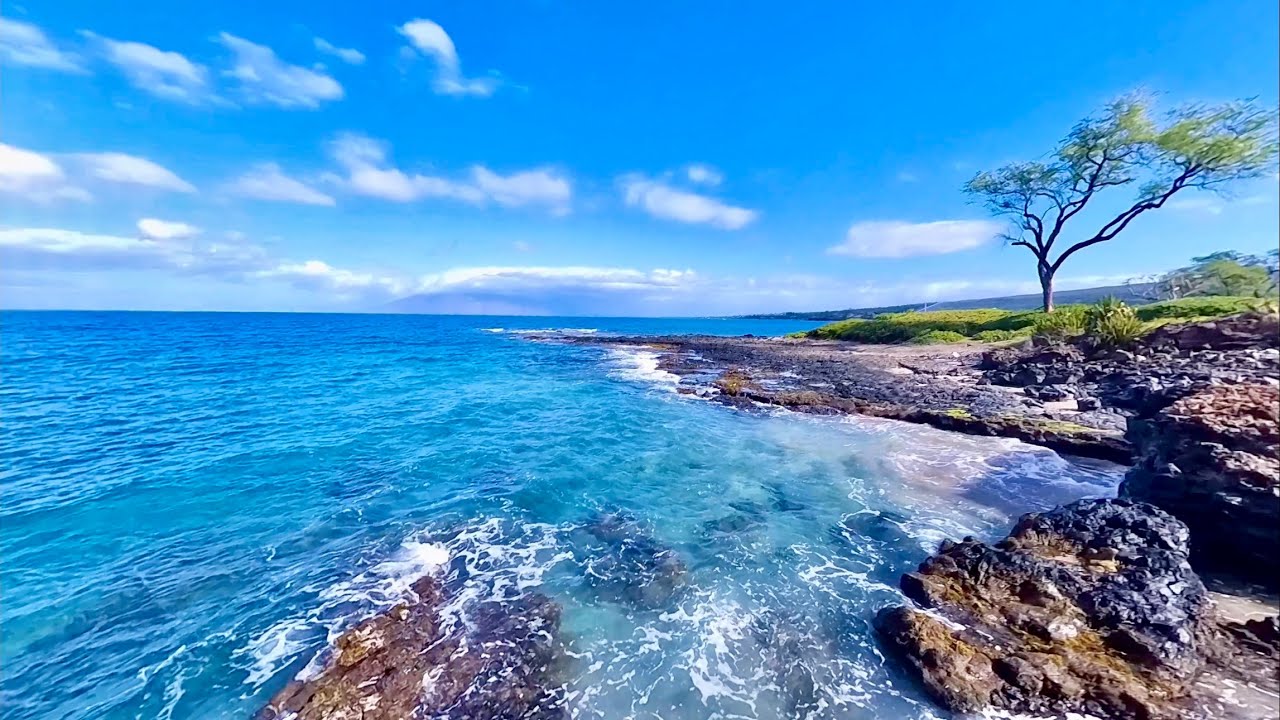 Maui, Hawaii 🌺 Relaxing ocean sounds and waves | 4K ASMR | Wailea ...