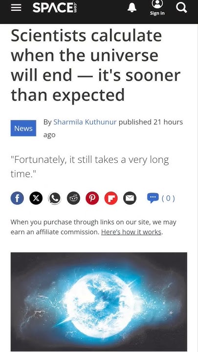 The universe will end sooner than expected - YouTube
