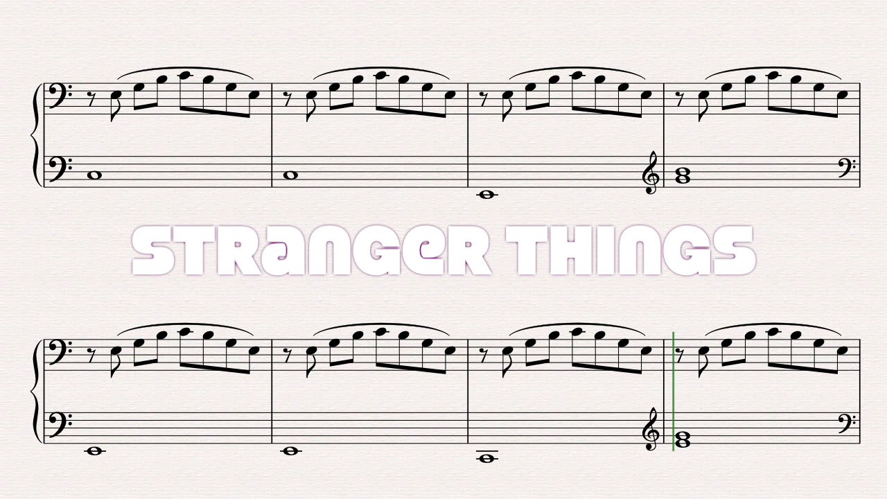 Stranger Things Main Title Theme - Easy Piano - YouTube