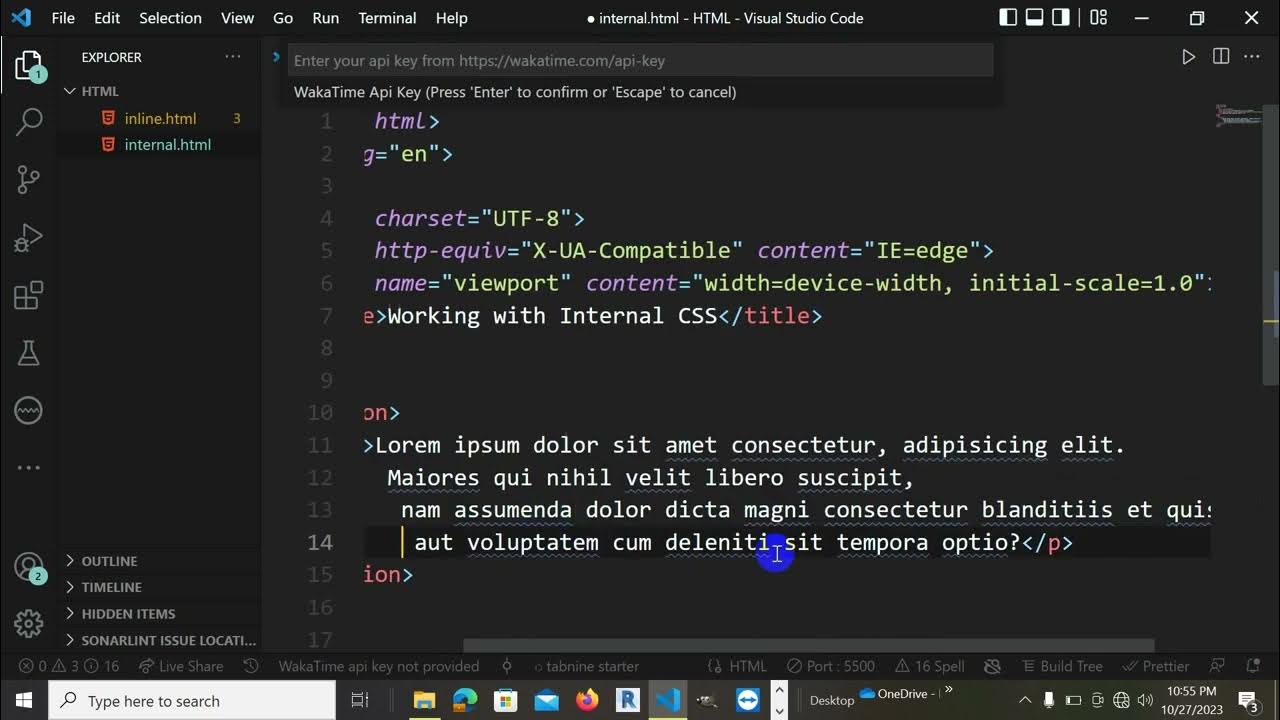 Internal CSS - YouTube
