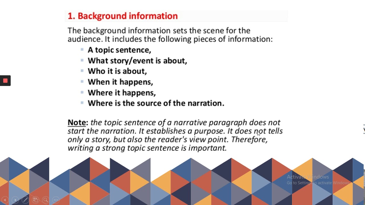 HOW TO WRITE A NARRATIVE PARAGRAPH - YouTube