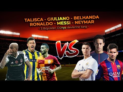 TALISCA, BELHANDA, GIULIANO vs RONALDO, MESSI, NEYMAR - PES REKABET MAÇI