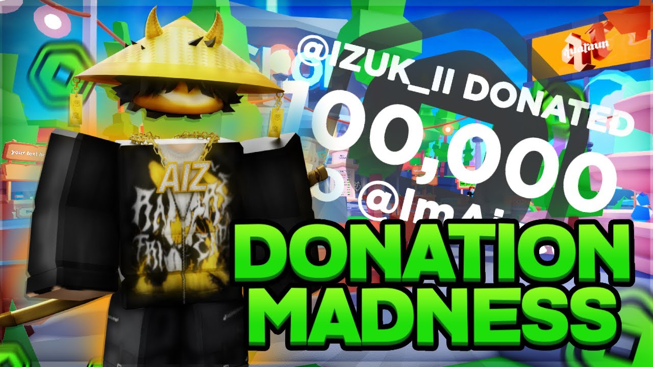 IZUKI Gave me 200,000 Robux In This Insane DONATION MADNESS In Pls ...