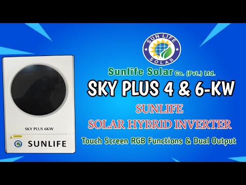 Sunlife SKY Plus 6KW & 4KW New Model Solar Hybrid Inverter With All ...