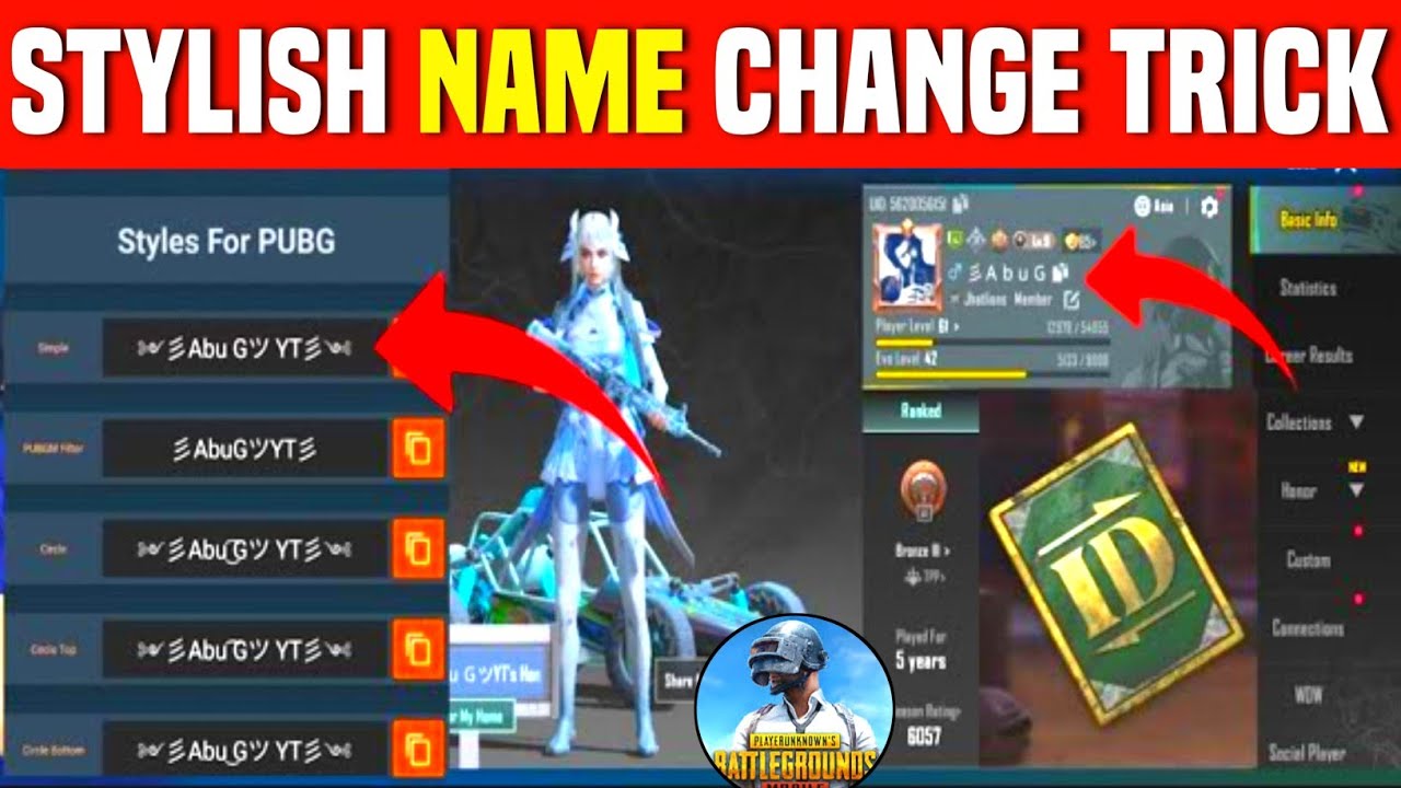 How To Change Name in Pubg | Pubg Me Stylish Name Kaise Likhe | How to ...