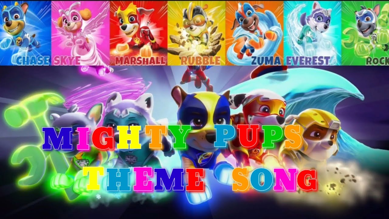 Mighty pups theme song with lyrics // paw patrol // Skye paw patrol ...