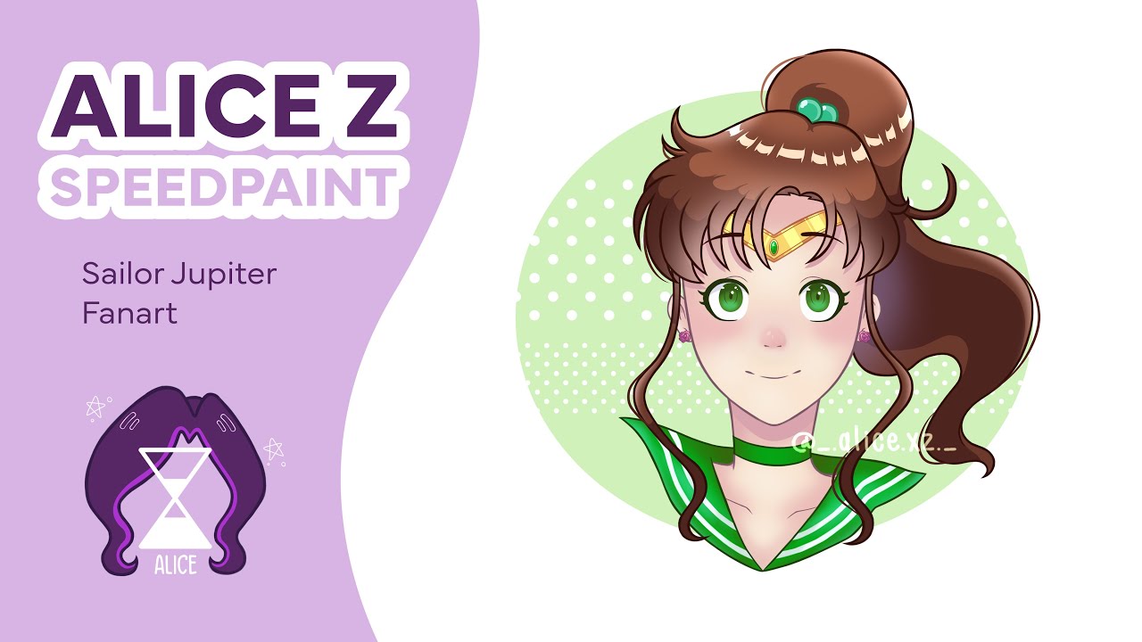Sailor Moon Fanart - Sailor Jupiter [Alice Z - Speedpaint] - YouTube
