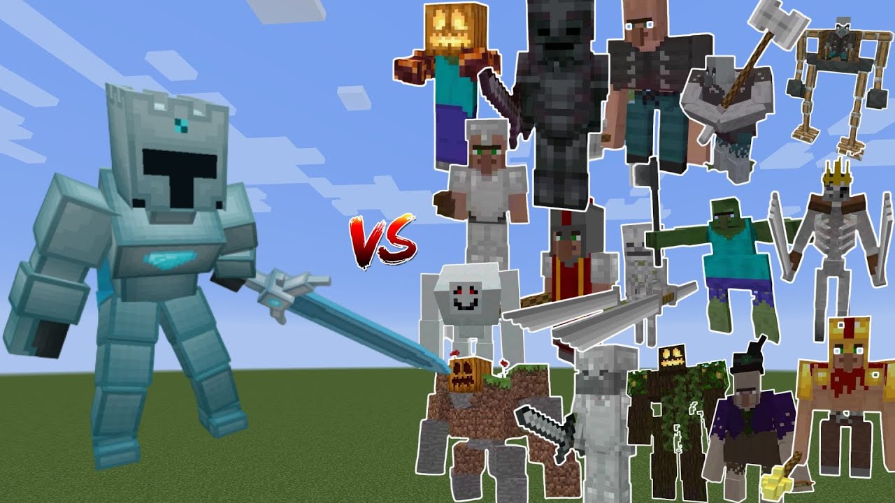 ICE WARRIOR Vs REXY'S EXPANSION in Minecraft Mobs Battle - YouTube