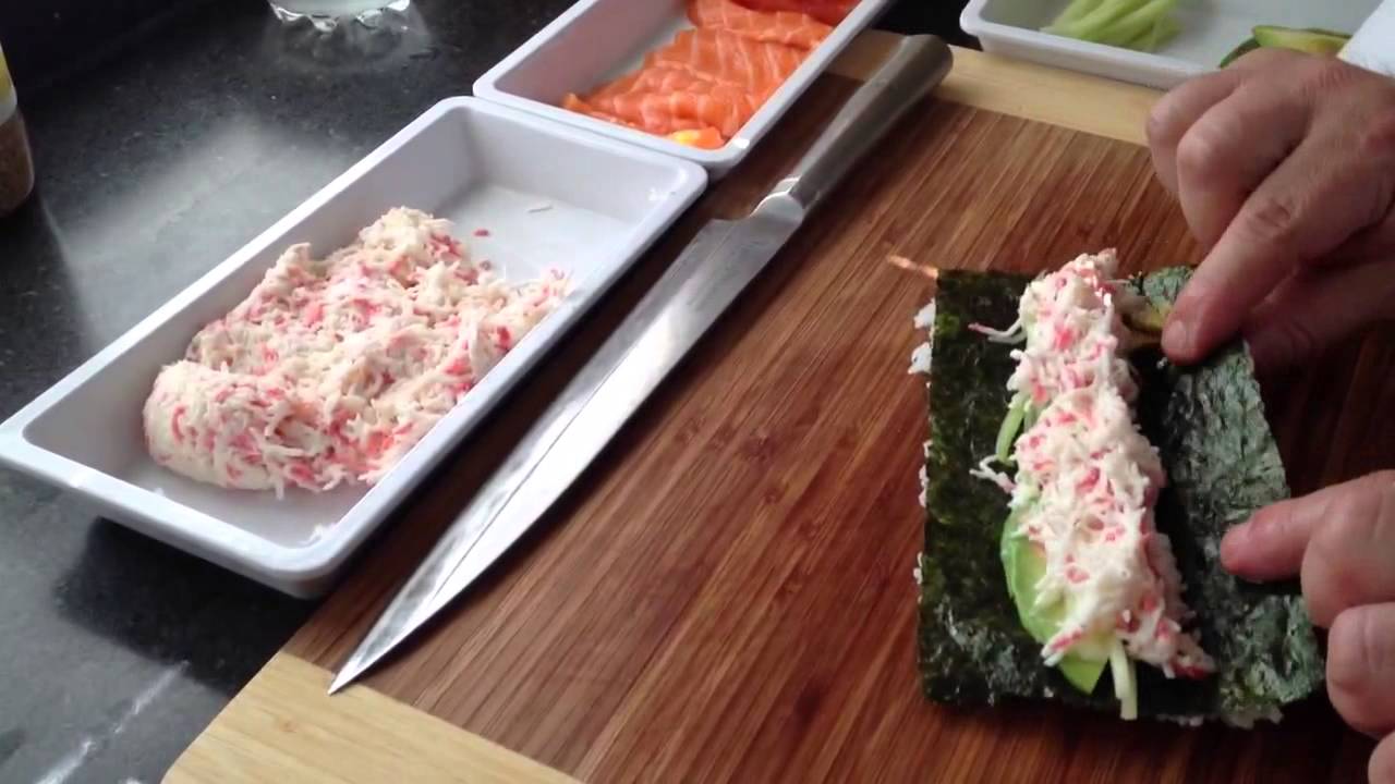 sushi rollo [washington roll][alaskan roll]receta - YouTube