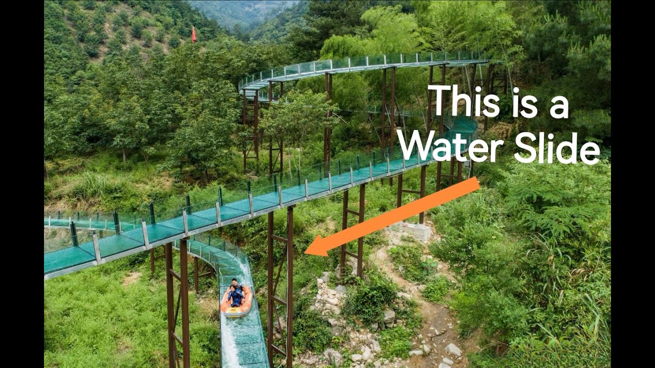 [POV] CRAZY GLASS Water Raft Ride with Mountain and Seaside scenery ...