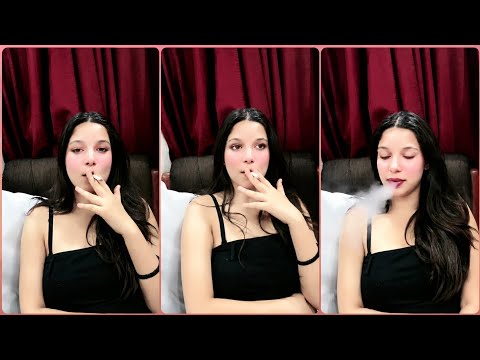 Pretty girl smoking cigarette 🖤 | indian girl smoking on live streaming 😻
