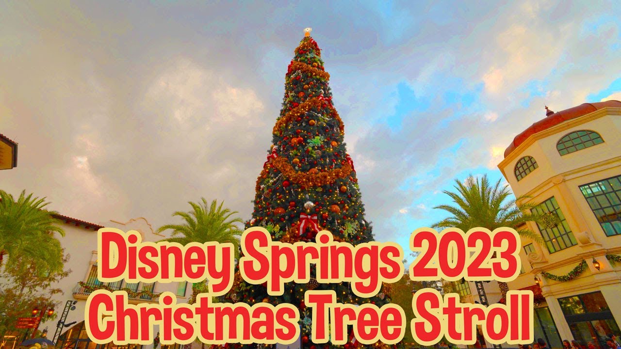 Disney Springs Christmas Tree Stroll - 2023 - YouTube