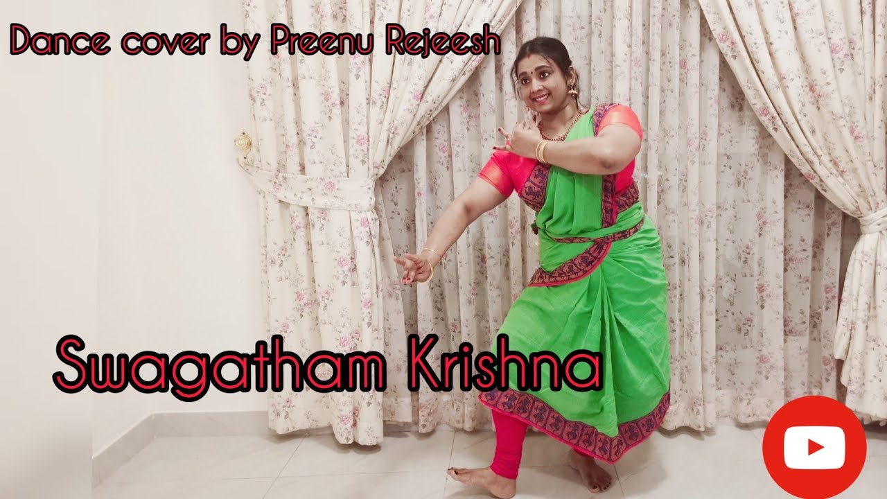 Swagatham Krishna|Kuchupudi Dance cover | Preenu Rejeesh - YouTube
