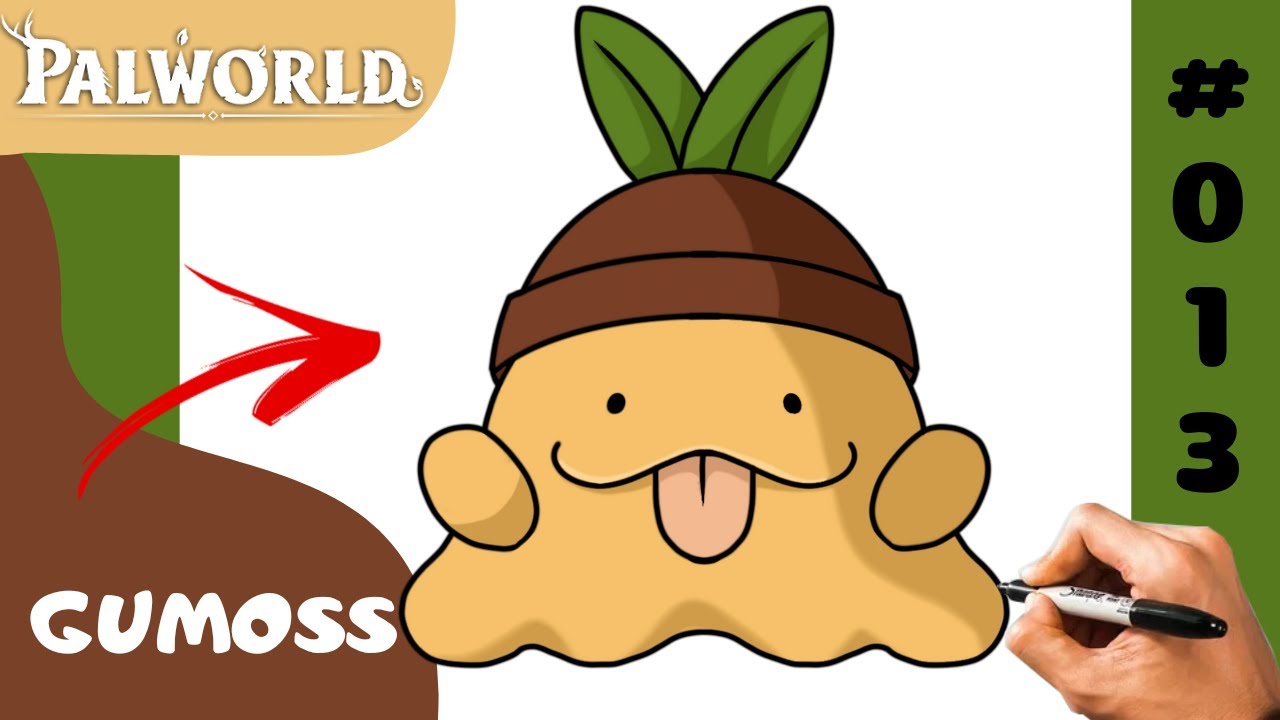 How to Draw GUMOSS from PALWORLD - YouTube