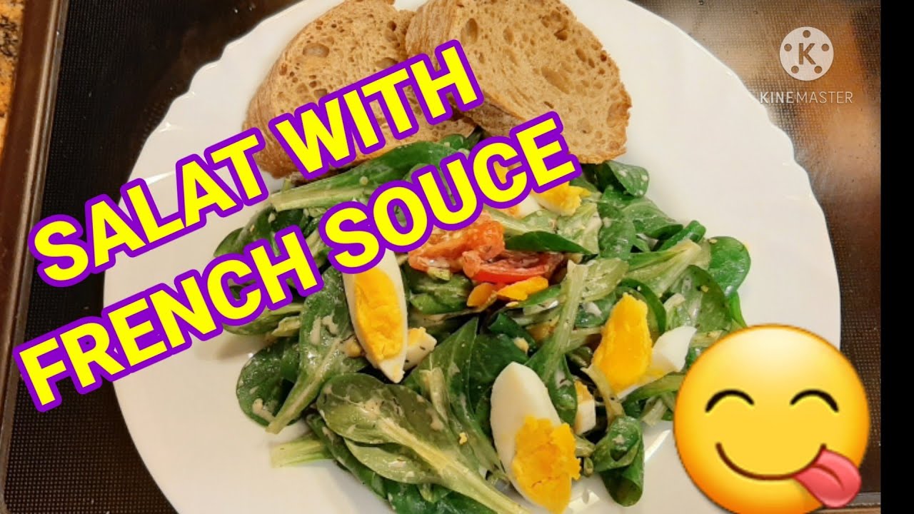 Salat with french souce/ How to make french souce - YouTube