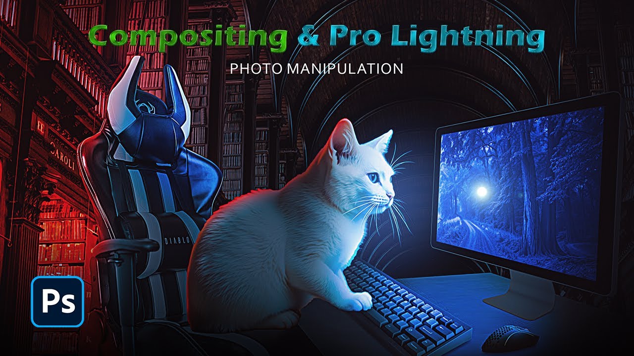 Fantasy Cat - Photo Manipulation - Photoshop Tutorial - YouTube