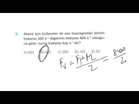 DALGALAR ▪SES DALGALARI ▪YKS ▪ Doğru Cevap Yaprak Testleri