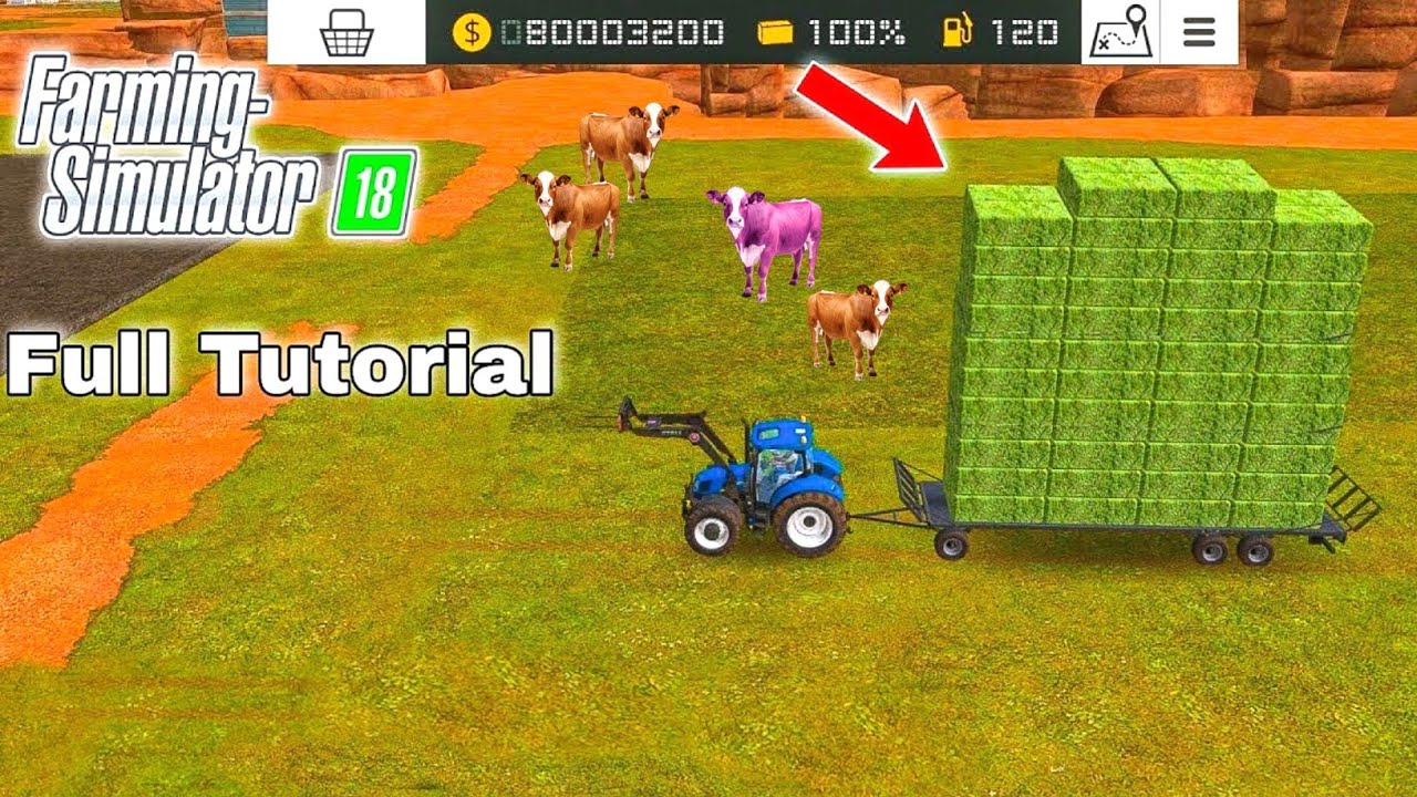 Cutting Grass With New Machine in Fs18 ! Farming Simulator gameplay ...