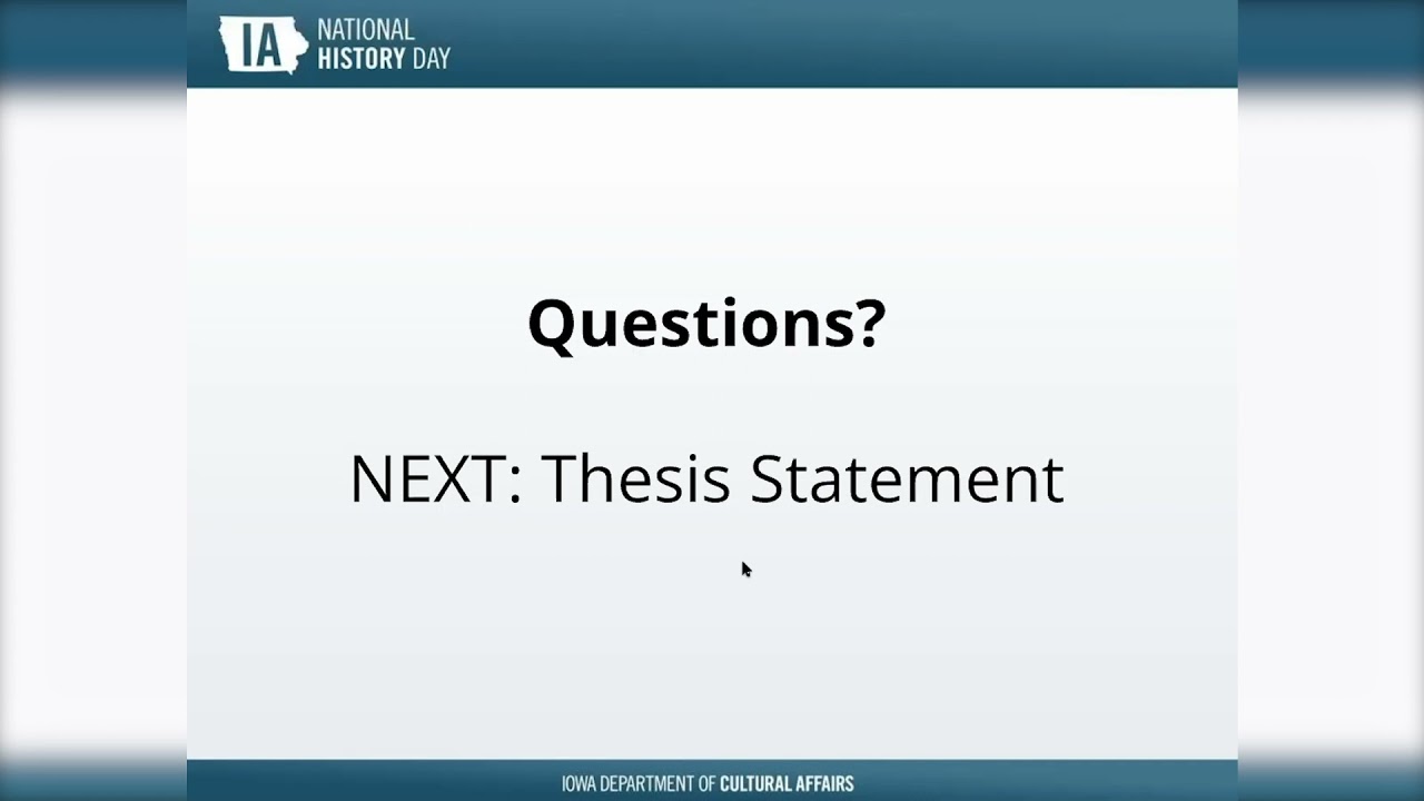 National History Day: Insider Tips: Historical Arguments & Thesis ...
