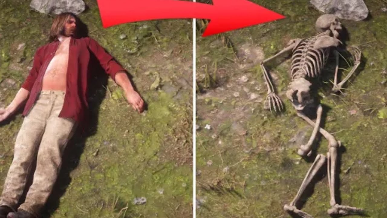 Stages of decomposition of body in #rdr2 - YouTube