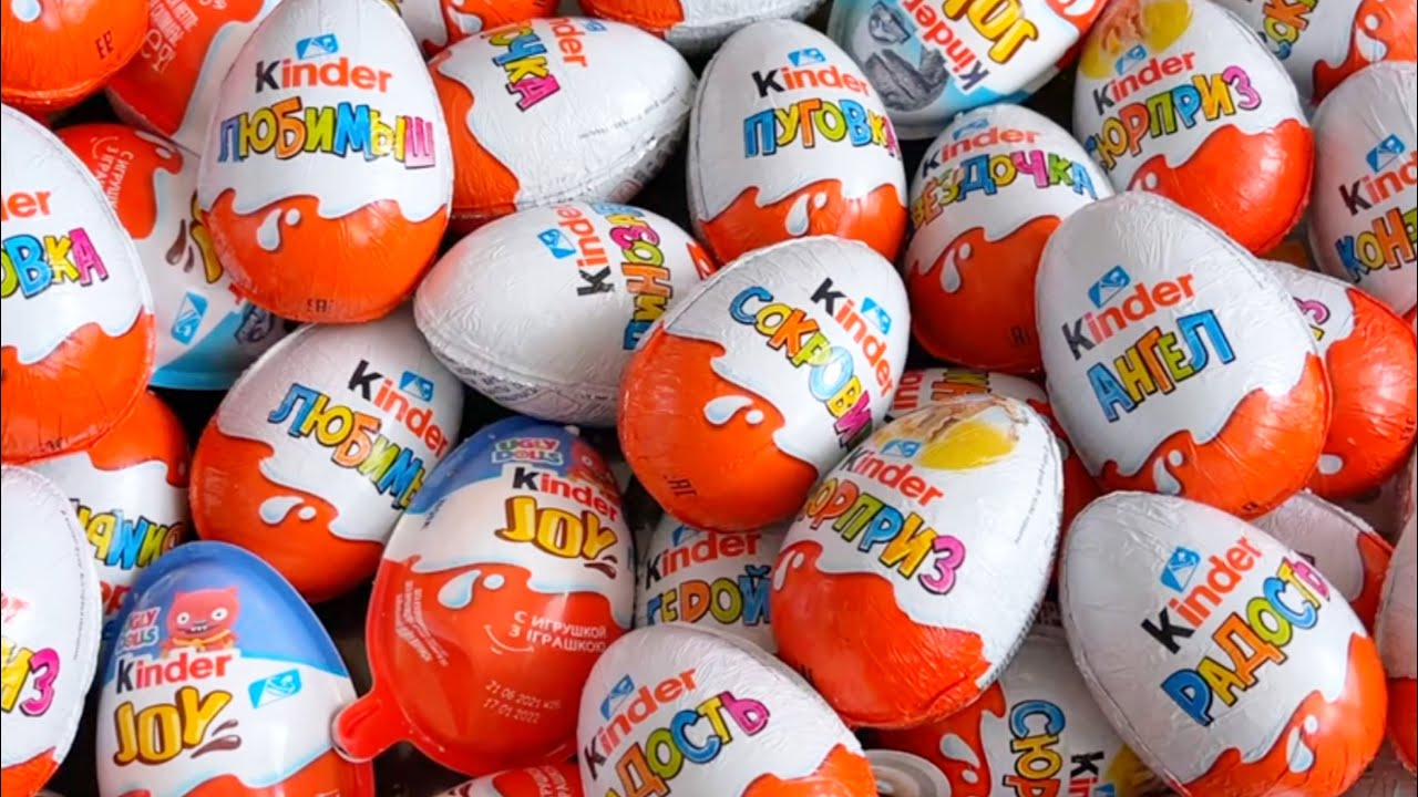 Yummy Kinder Surprise Eggs Colors – Colorful Eggs Kinder Joy Chocolate ...