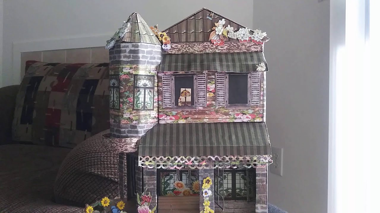 How I made a Spring House out of paper - YouTube
